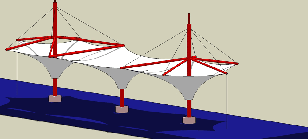 Cone invertido modular - Tensitex Tenso Estruturas e Lonas Tensionadas